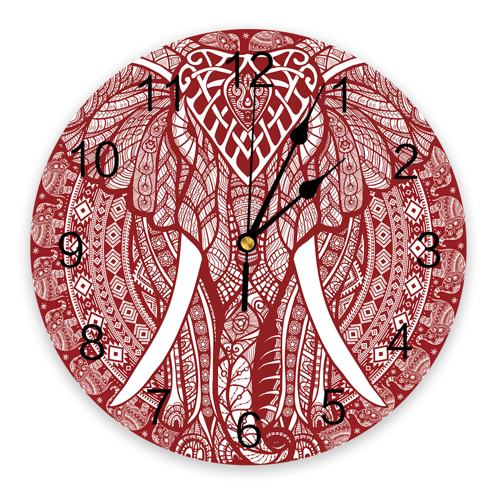 Mandala White PVC Wall Clock Living Room ration Wall Clock Modern ...