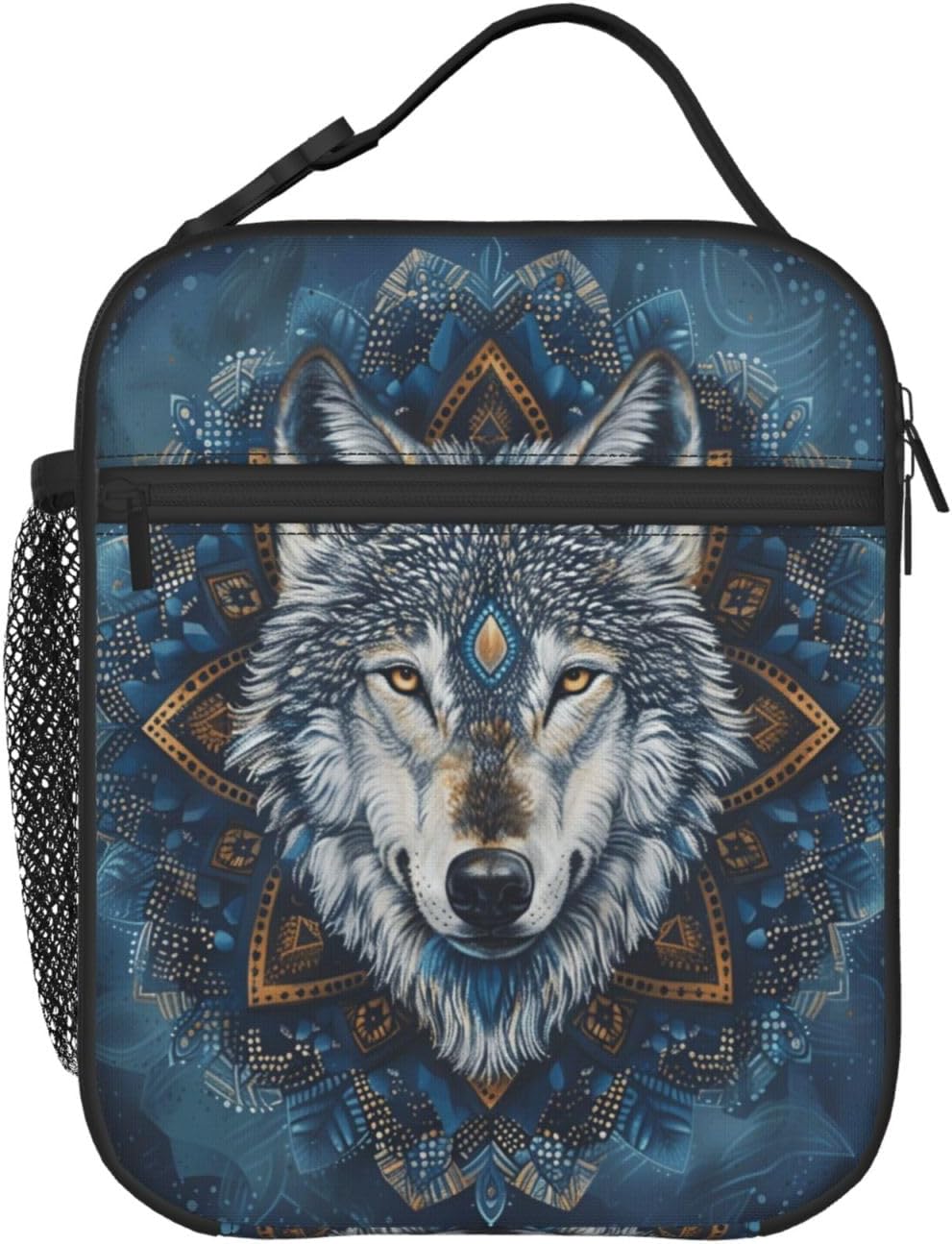 Mandala Wolf Lunch Box - Insulated Lunch Bags for MenWomenWomenMen ...