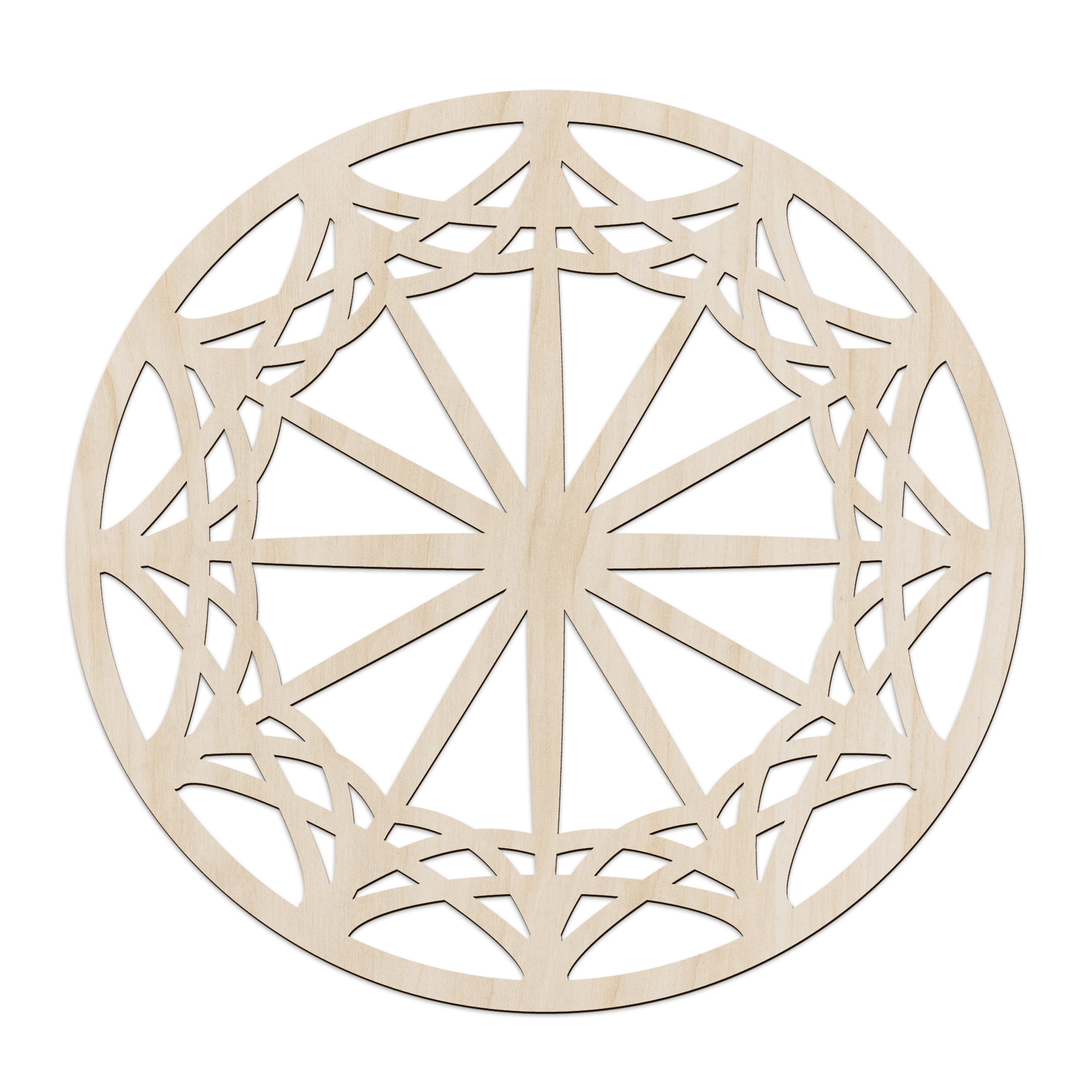 Mandala Wooden Wall Art, Circular Ornament Symmetric Cultural Art ...