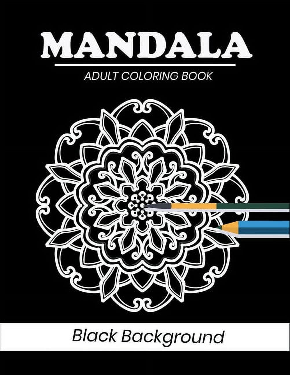 Mandala coloring book Black Background: 50 Gorgeous Black Mandala ...