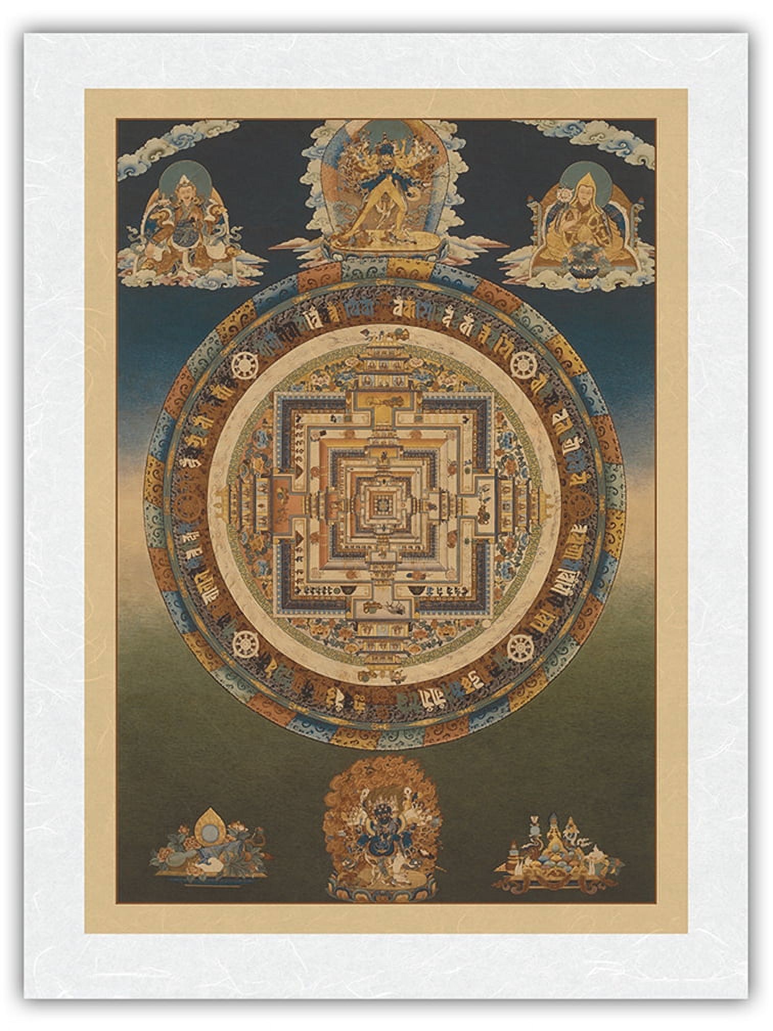 Mandala of Kalachakra (Cycle of Time) - Vintage Tibetan Thangka ...