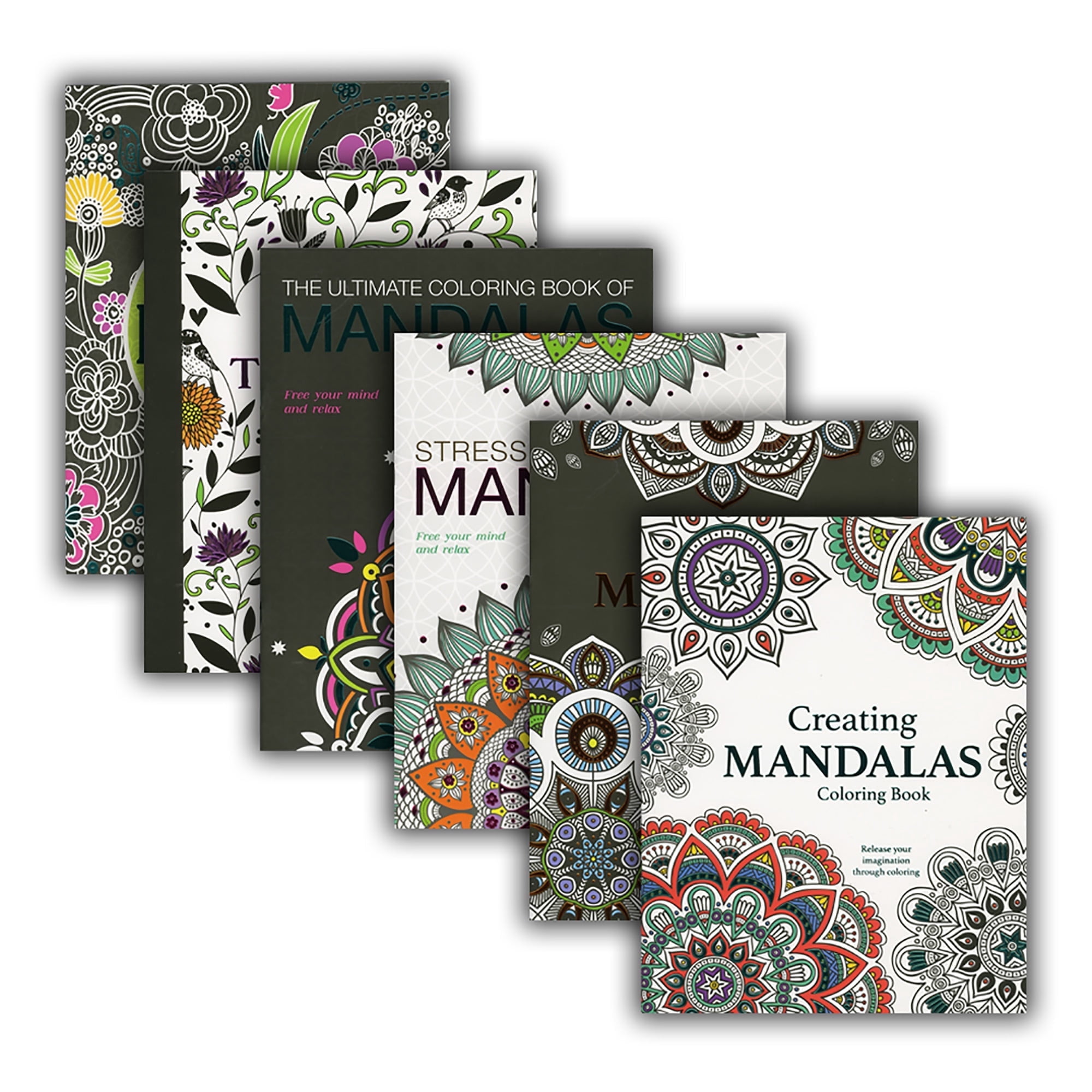 Mandalas Coloring Book for Adults 6-Title, for Learning Drawing ...