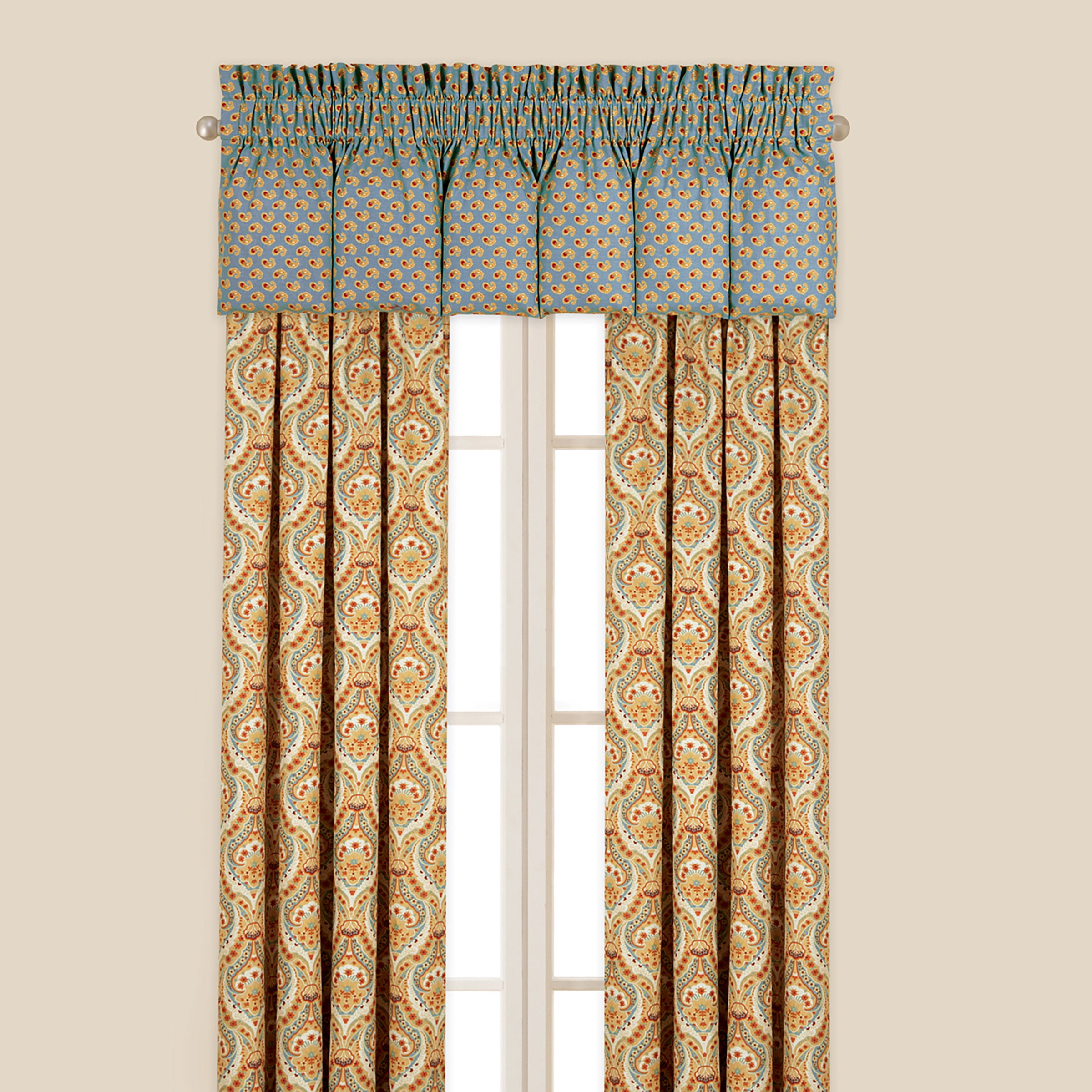 Mandalay Cotton Drapery Single Panel Window Curtain - Walmart.com