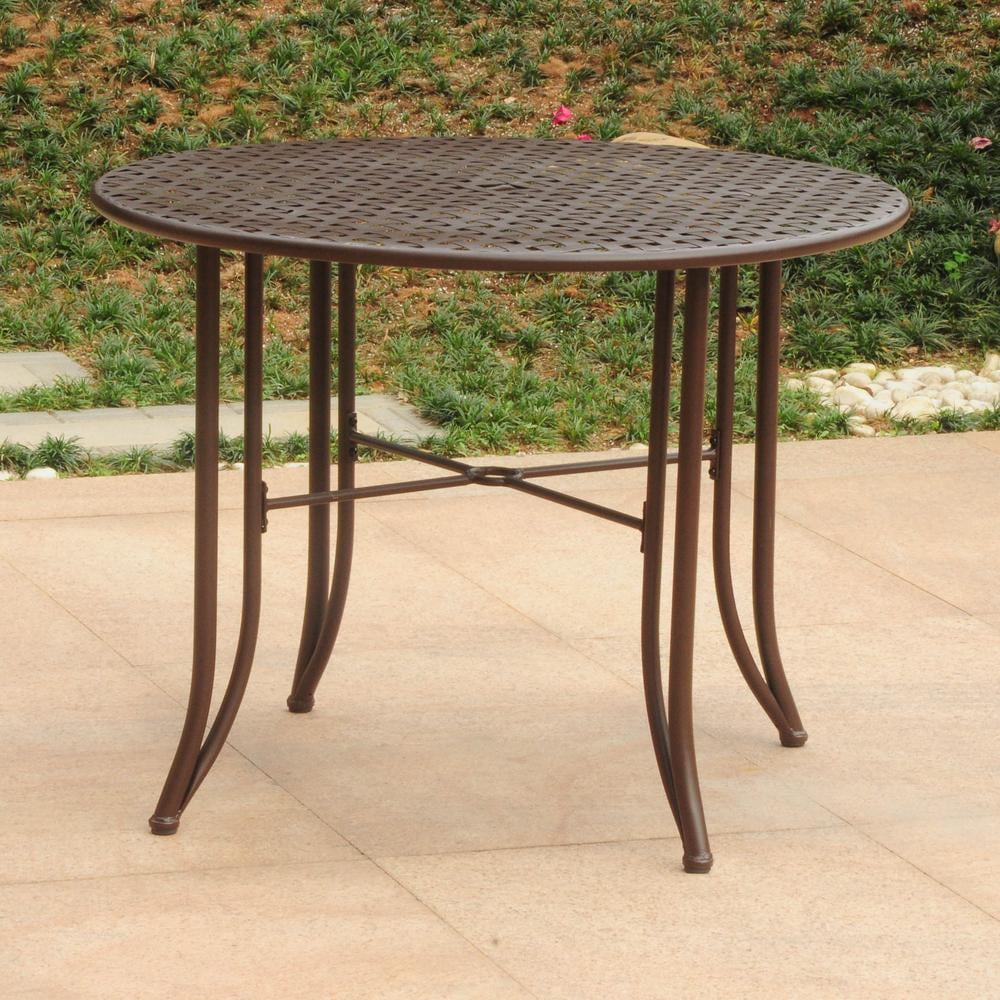 Mandalay Iron 39-inch Patio Dining Table - Walmart.com
