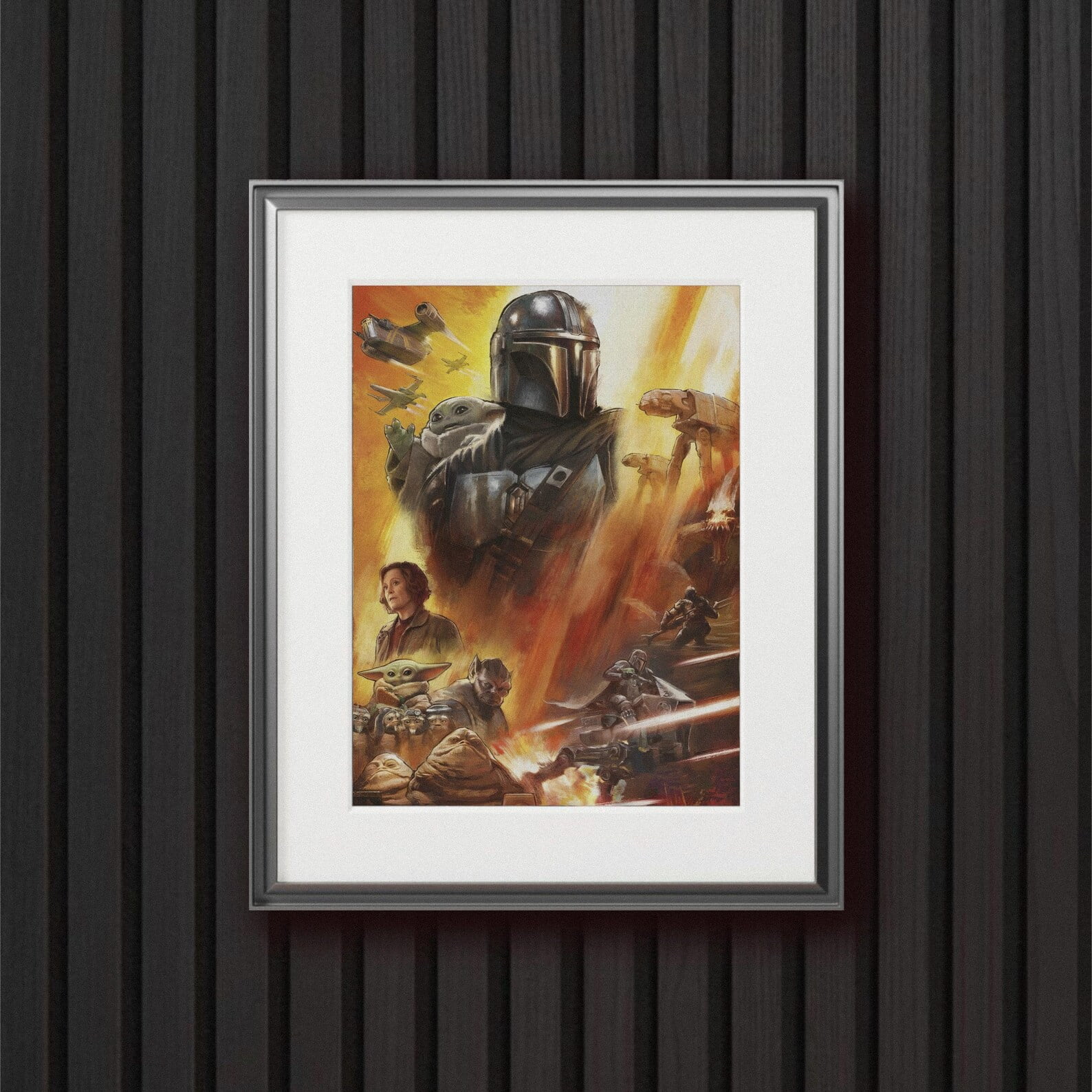 Mandalorian & Grogu 2026 Poster, Epic Futuristic Action Illustration ...