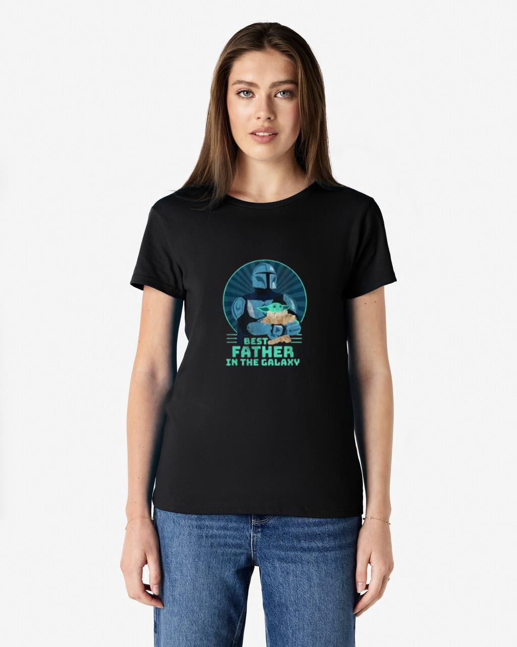 Mandalorian Grogu Best Fatherâ€™s Day Galaxy T-Shirt - Walmart.com