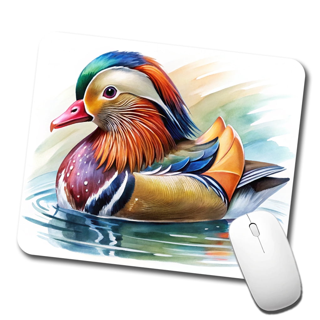 Mandarin Duck Watercolor Mouse Pad Low Profile Gaming Mat - Walmart.com