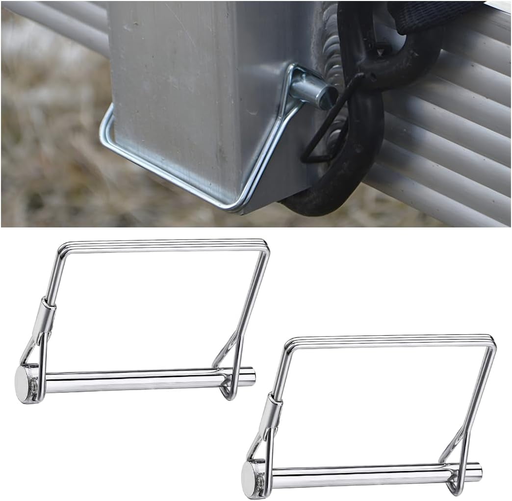 Mandark 2PCS Trailer Coupler Pin, 1/4" x 4" Carbon Steel Heavy Duty ...