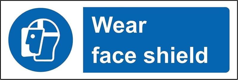 Mandatory signs Wear face shield metal park health safety sign Size: 4 ...