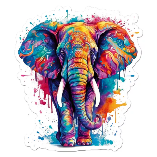 Mandela Elephant Sticker Indoor Outdoor Phone Decal Water Bottle ...