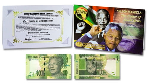 Mandela "Father of Africa" 10 Rand Single Banknote Folder - Walmart.com