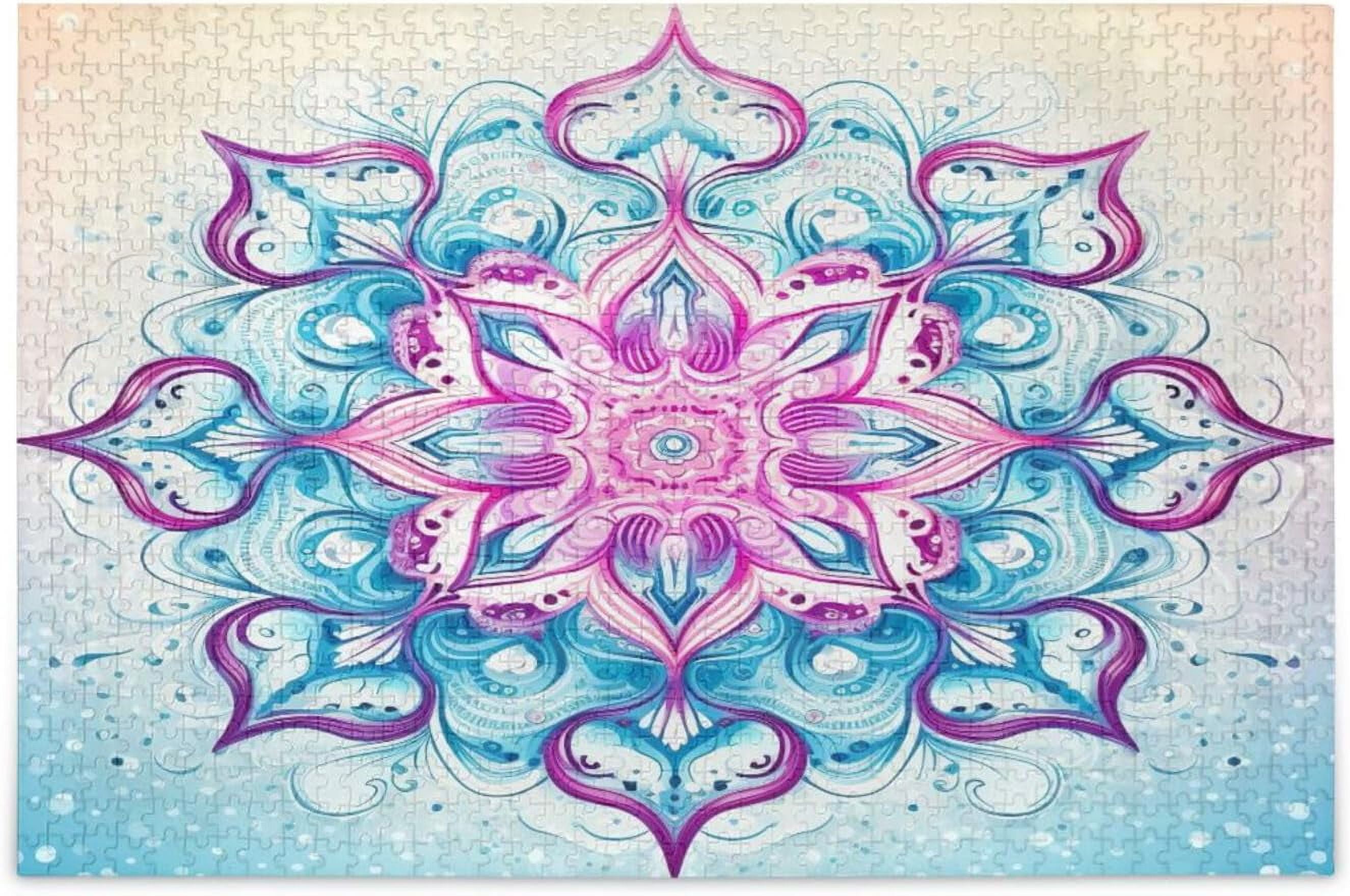 Mandela Pattern Puzzles for Adults 500 Pieces, Fun Puzzles for Teens ...