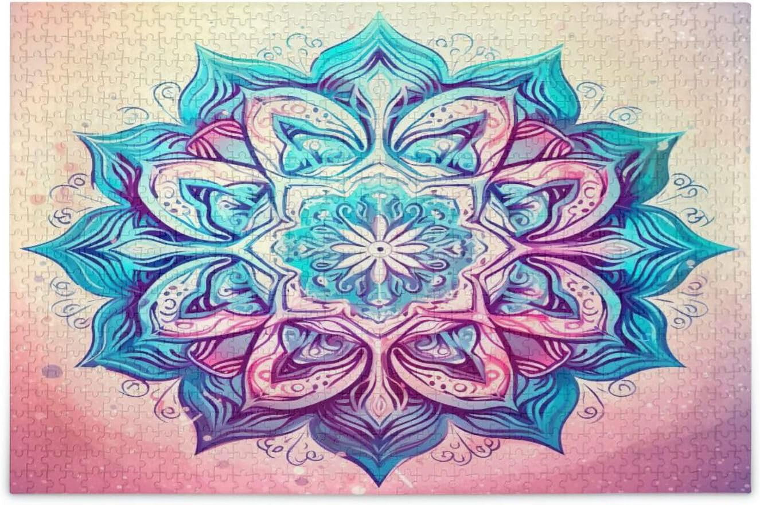 Mandela Pattern Puzzles for Adults 500 Pieces, Fun Puzzles for Teens ...