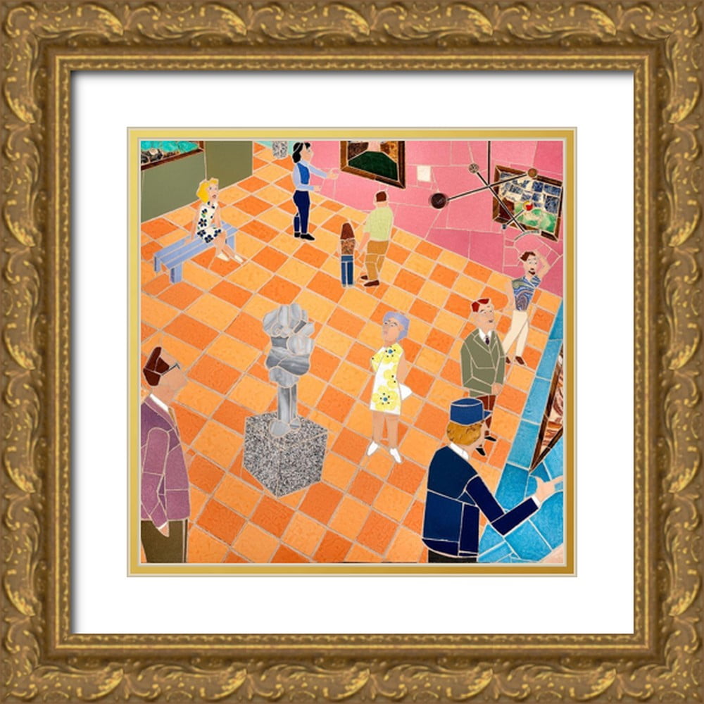 Mandell, Jonathan 15x15 Gold Ornate Wood Framed with Double Matting ...