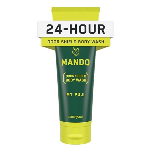 Mando Odor Shield Body Wash - 24 Hour Control - Removes Odor Better ...
