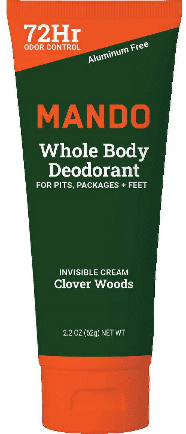 Mando Skin Deodorant Invisible Cream, Clover Woods Scent, Whole Body ...