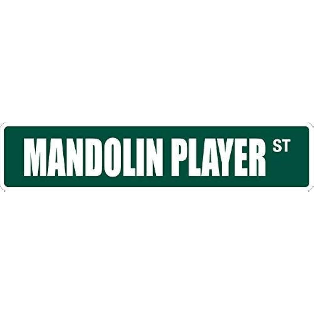 Mandolin Player Sign Garage Wall Decorated 4x16 inch Tin Sign - Walmart.com