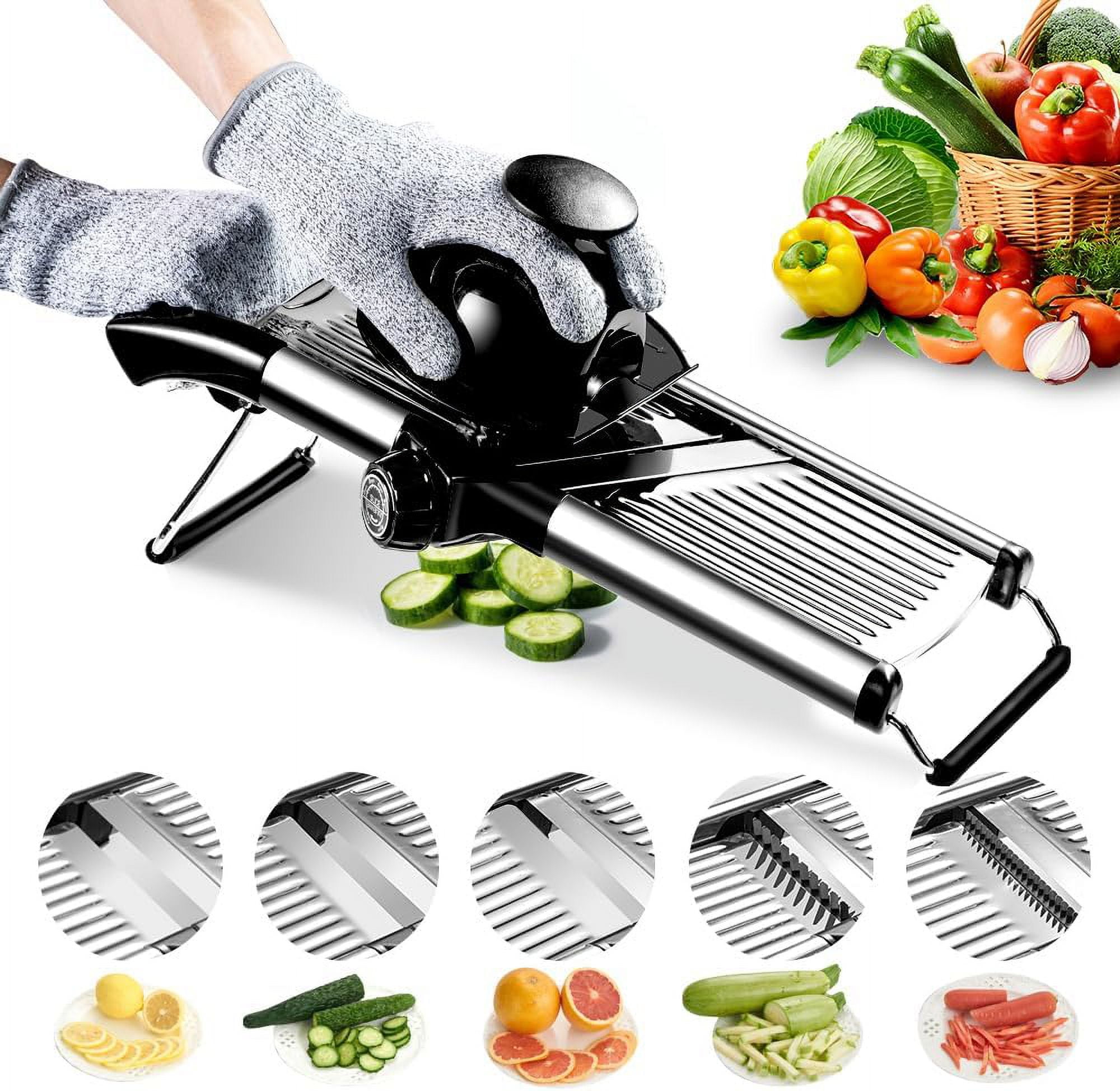 Mandoline Food Slicer, Adjustable Mandoline Slicer for Kitchen ...