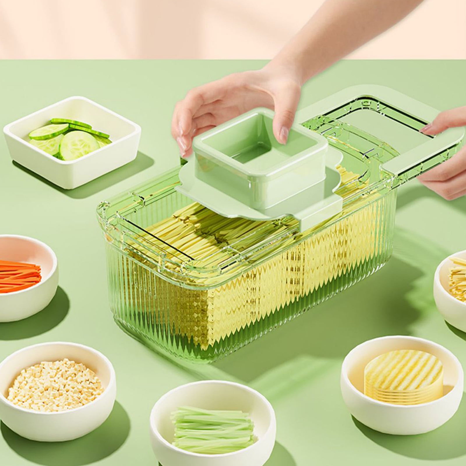 Mandoline Slicer for Kitchen with 6 Cutting Tools, Cucumber Slicer ...