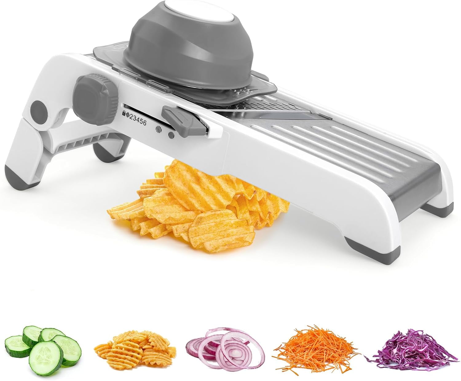 Mandoline Slicer for Kitchen, Adjustable Stainless Steel Mandoline Food ...