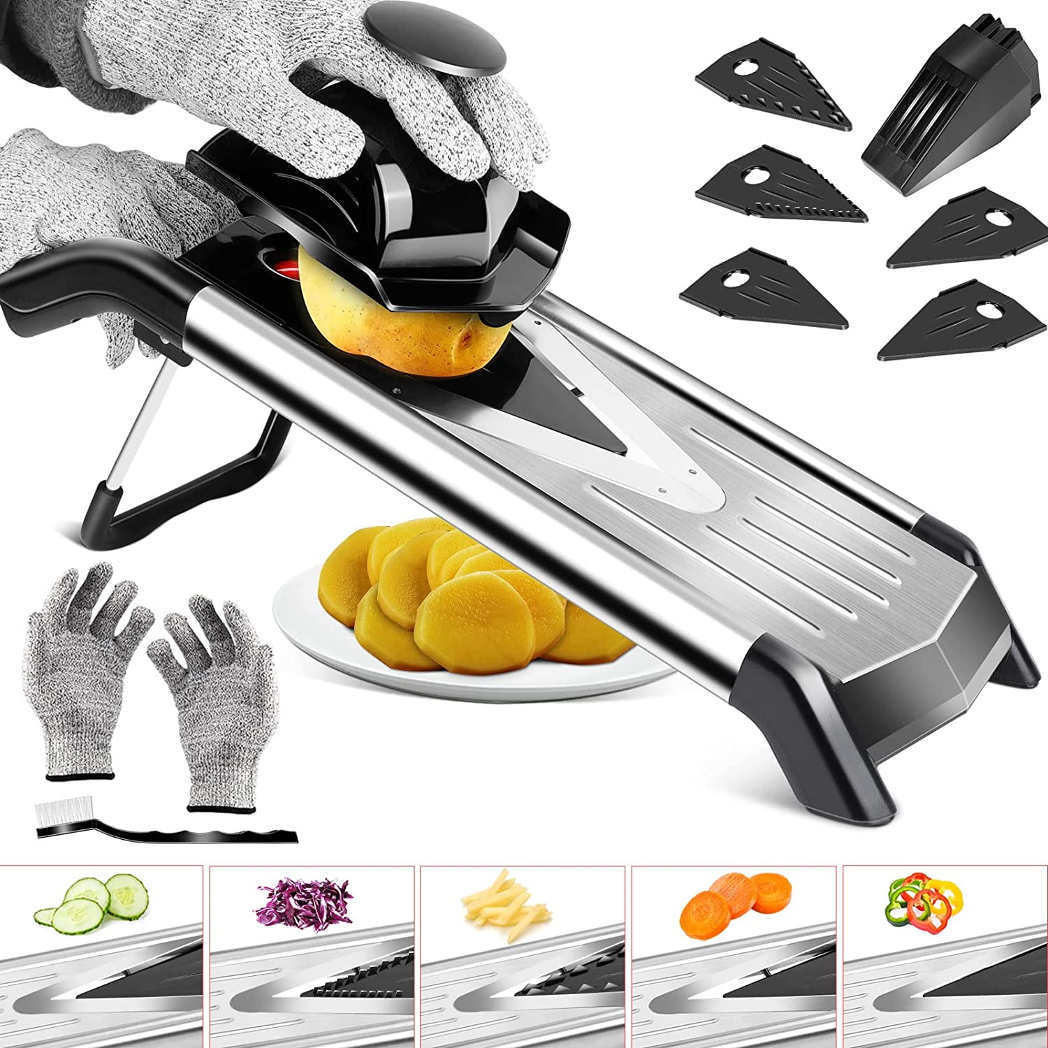 Mandoline Slicer for Kitchen Stainless Steel Slicer Vegetable Cutter ...
