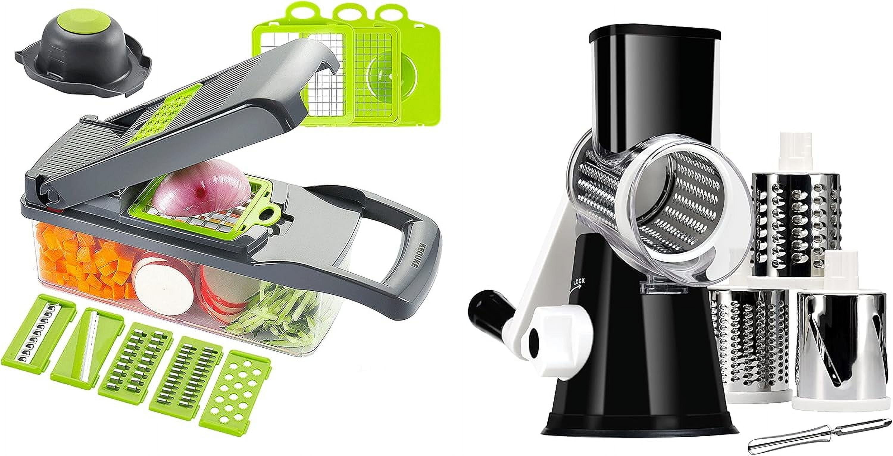 Mandoline Slicer + Rotary Cheese Grater Vegetable Chopper - Walmart.com