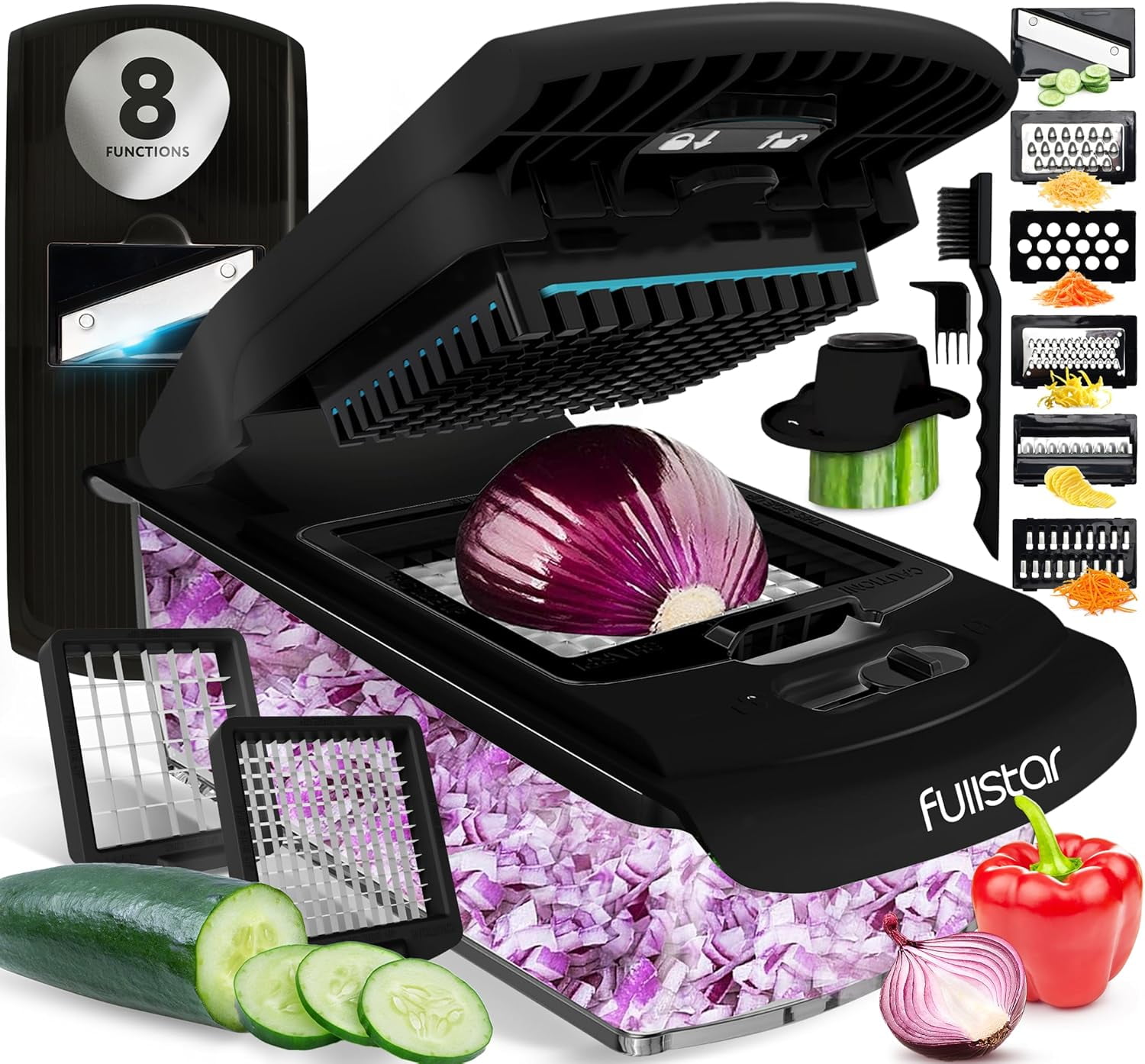 Mandoline Slicer & Vegetable Chopper - Cheese Grater, Zester, Veggie ...