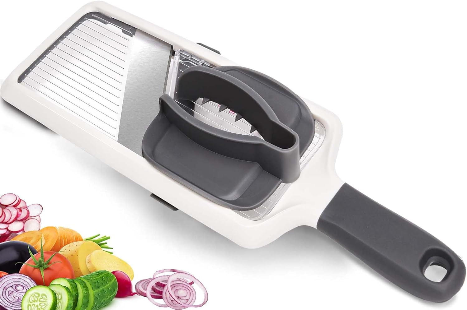 Mandoline Slicer for Kitchen, Adjustable Stainless Steel Blade ...