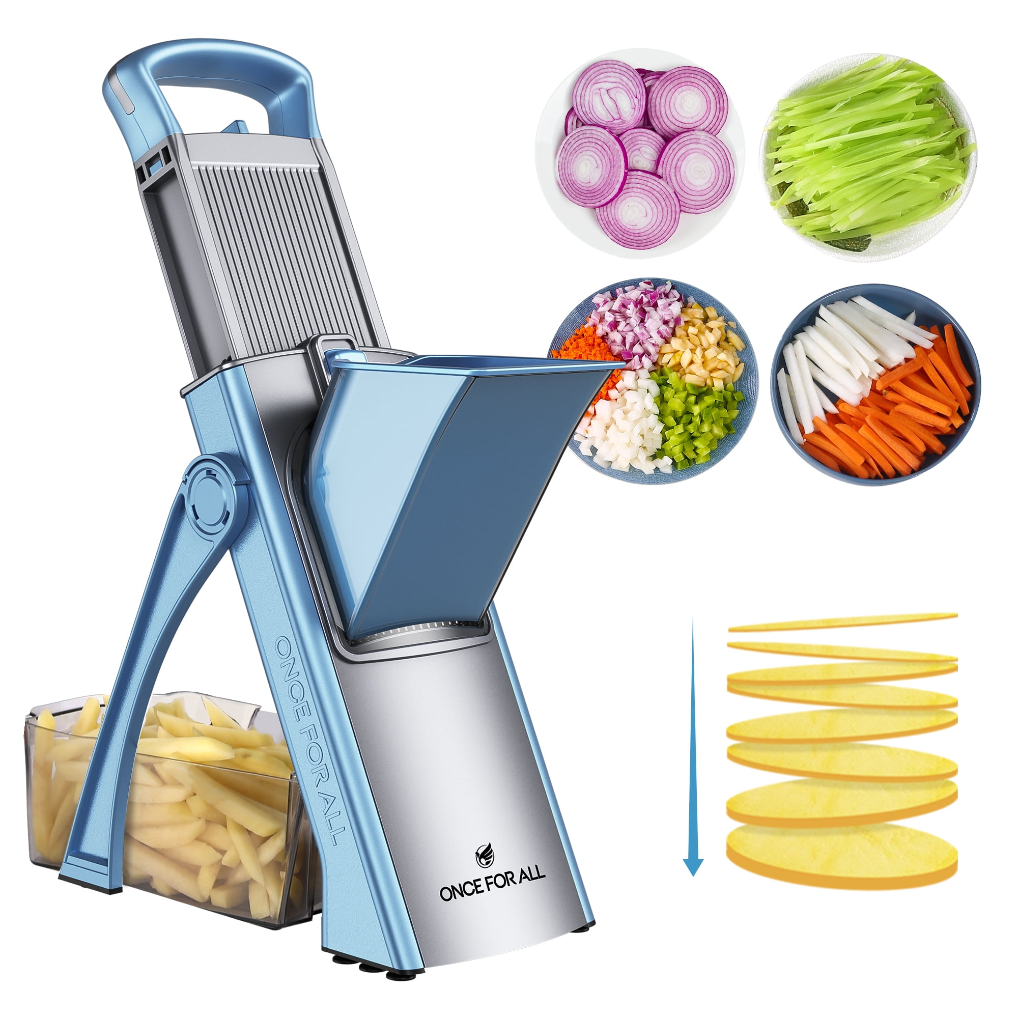 Mandoline Slicer for Vegetables Fruits, Adjustable Thickness Stainless ...