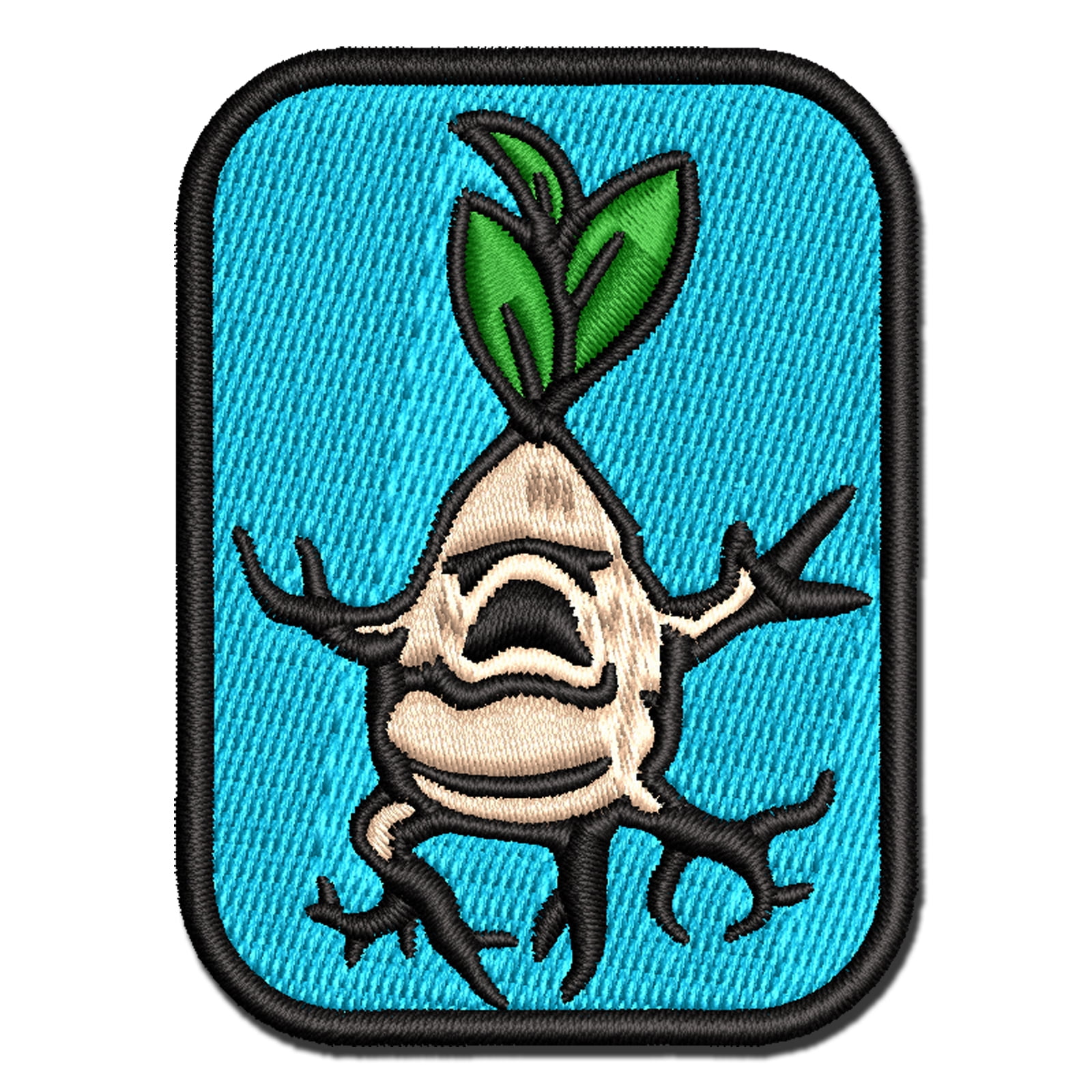 Mandrake Creepy Plant Baby Applique Multi-Color Embroidered Iron-On ...
