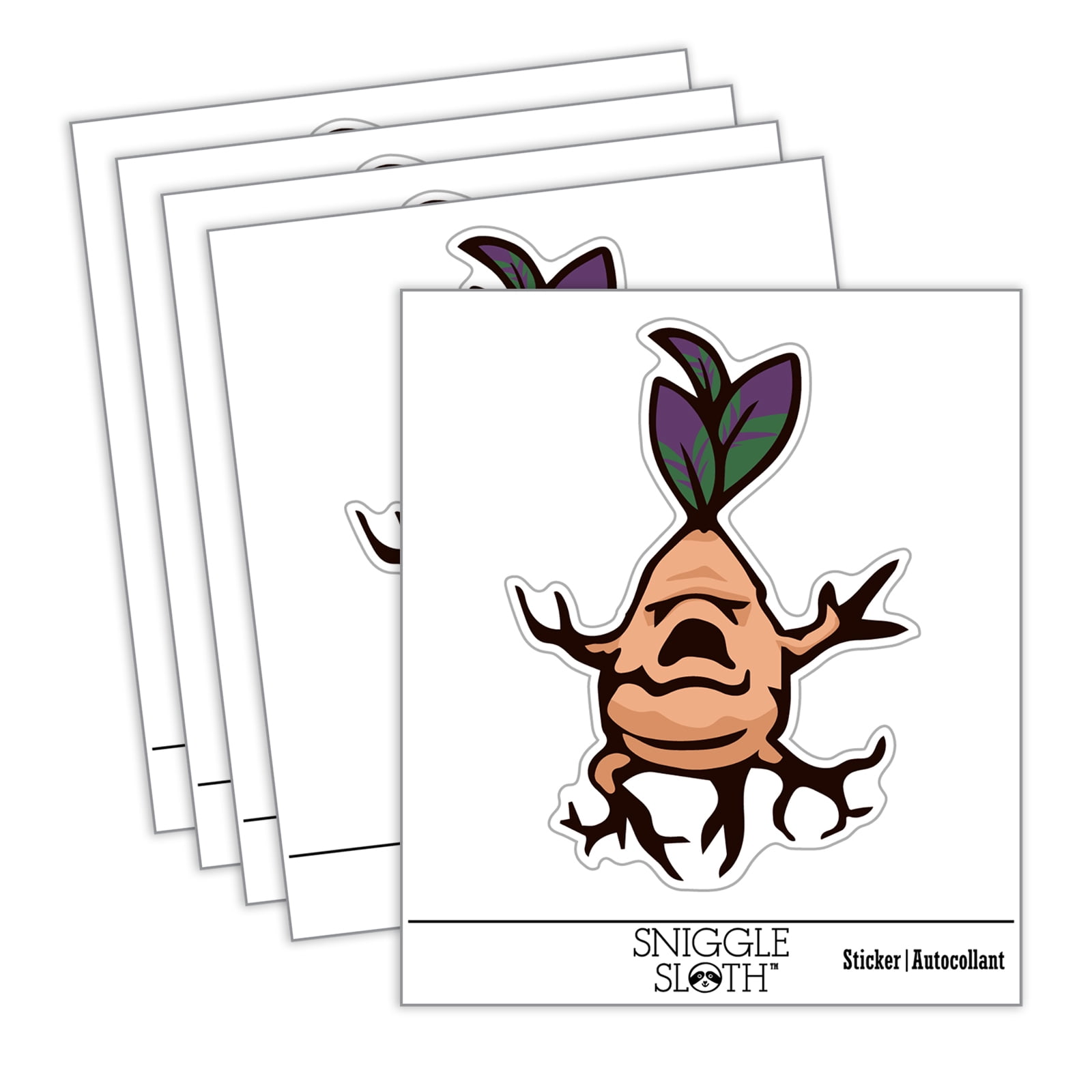 Mandrake Creepy Plant Baby Car Window Bumper Water Bottle Phone Tablet ...