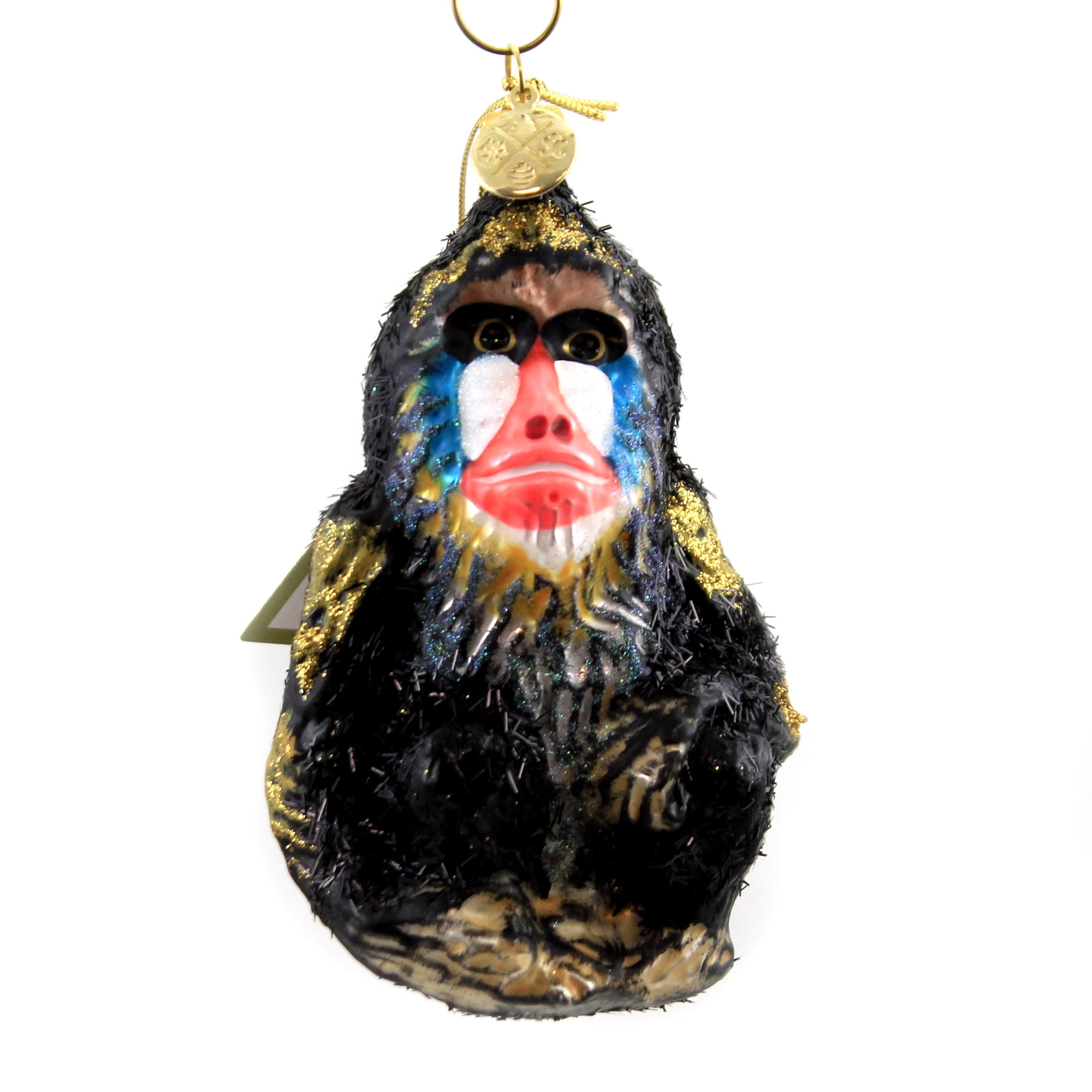 Mandrill - 1 Ornament 4.5 Inch, Glass - Ornament Baboon Monkey Rafiki ...