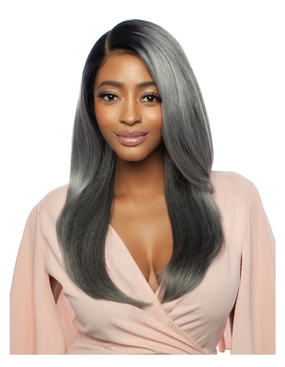 Mane Concept Red Carpet Synthetic 4" Deep Part HD Lace Wig - RCLD204 CANCER (SR1B/BLACKSILVER ...