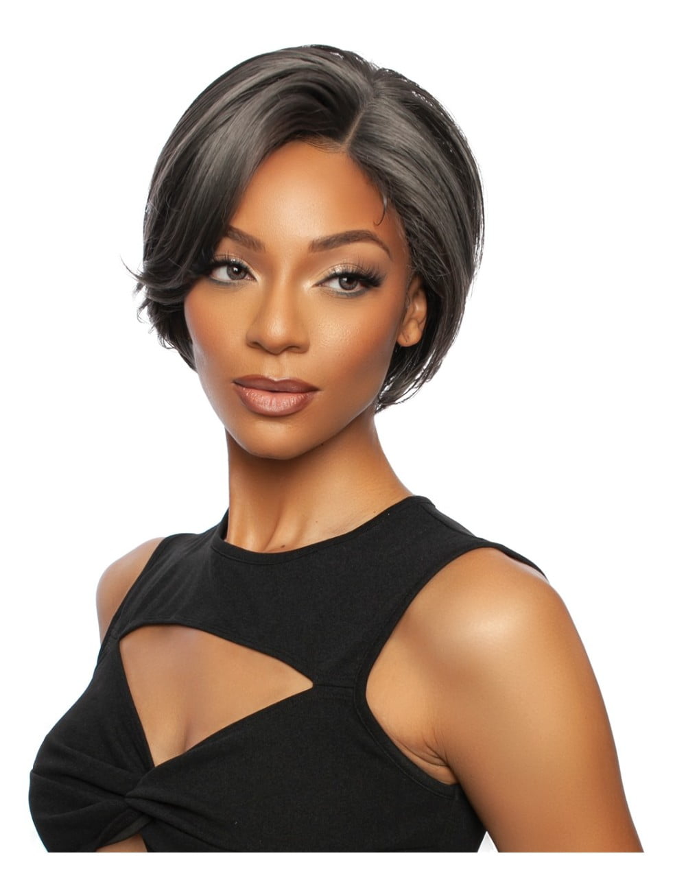 Mane Concept Red Carpet Synthetic Layered Bob Deep Part HD Lace Front ...