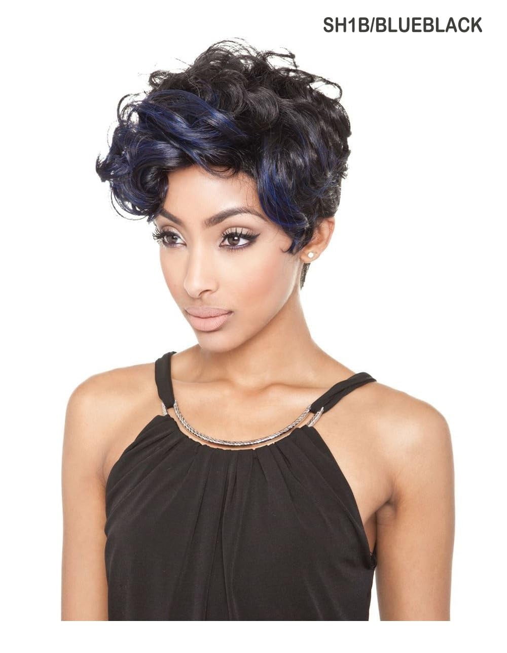 Mane Concept Red Carpet Synthetic Short Curly Bang Full Wig - RCP178 ...
