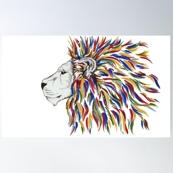 Mane Of Color Poster Wall Art, Modern Wall Decor For Living Room ...