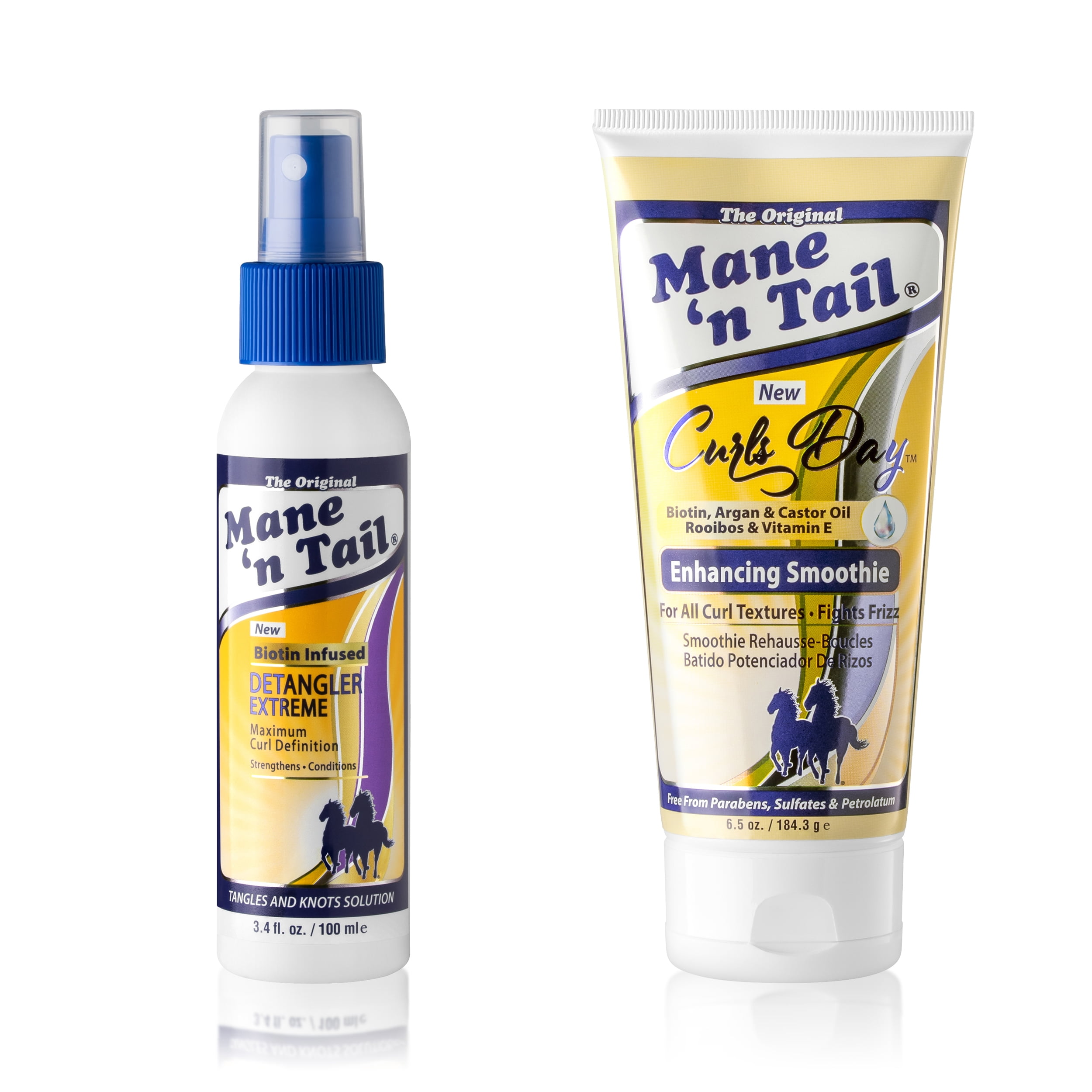 Mane 'n Tail Extreme Detangler (3.4 Oz) + Enhancing Smoothie (6.5 Oz ...