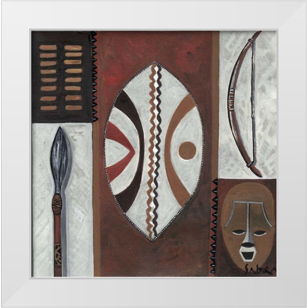 Manek, Sabira 15x15 White Modern Wood Framed Museum Art Print Titled ...