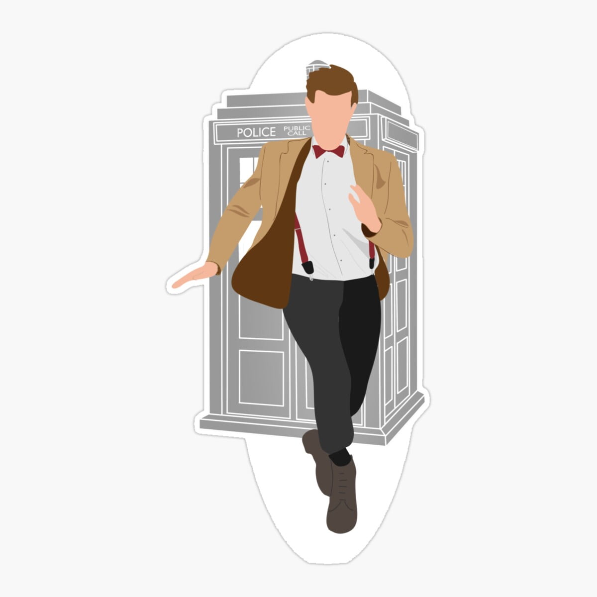 Maneki 11Th Doctor - Basically, Run! Er, Phone Decal Water Bottle ...