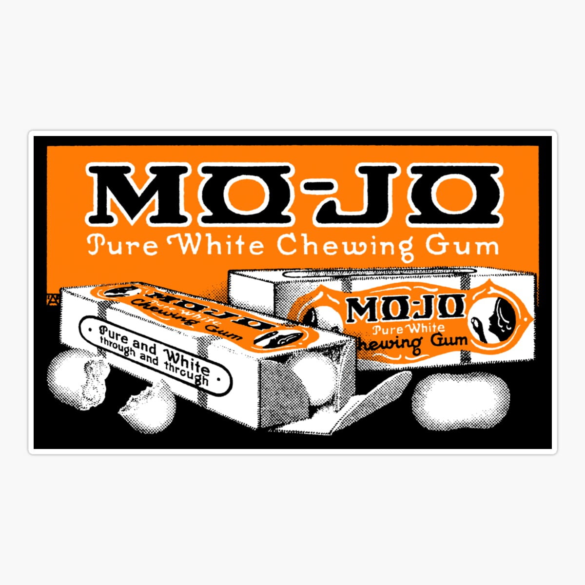 Maneki 1915 Mo Jo Chewing Gum Sticker, Phone Decal Water Bottle ...