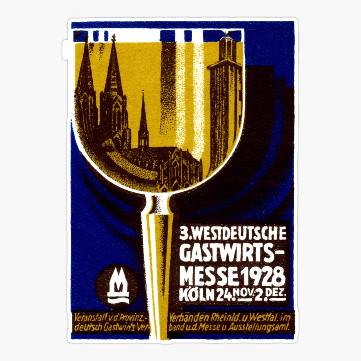 Maneki 1928 Cologne Germany Exposition Sticker, Phone Decal Water ...