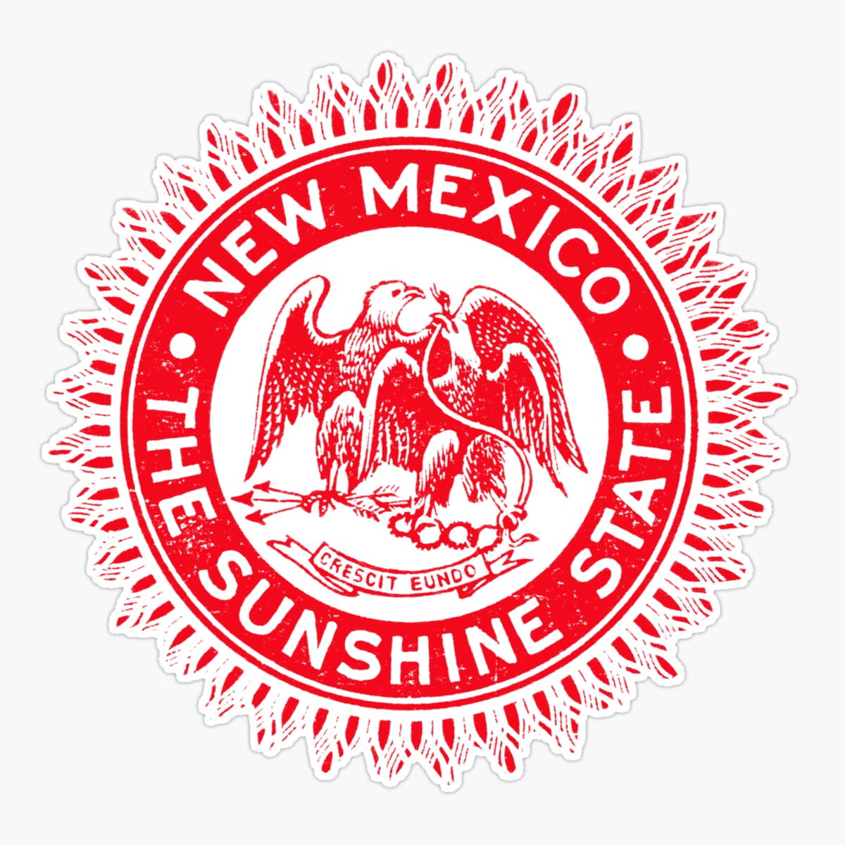 Maneki 1940 New Mexico, The Sunshine State Sticker, Phone Decal Water ...