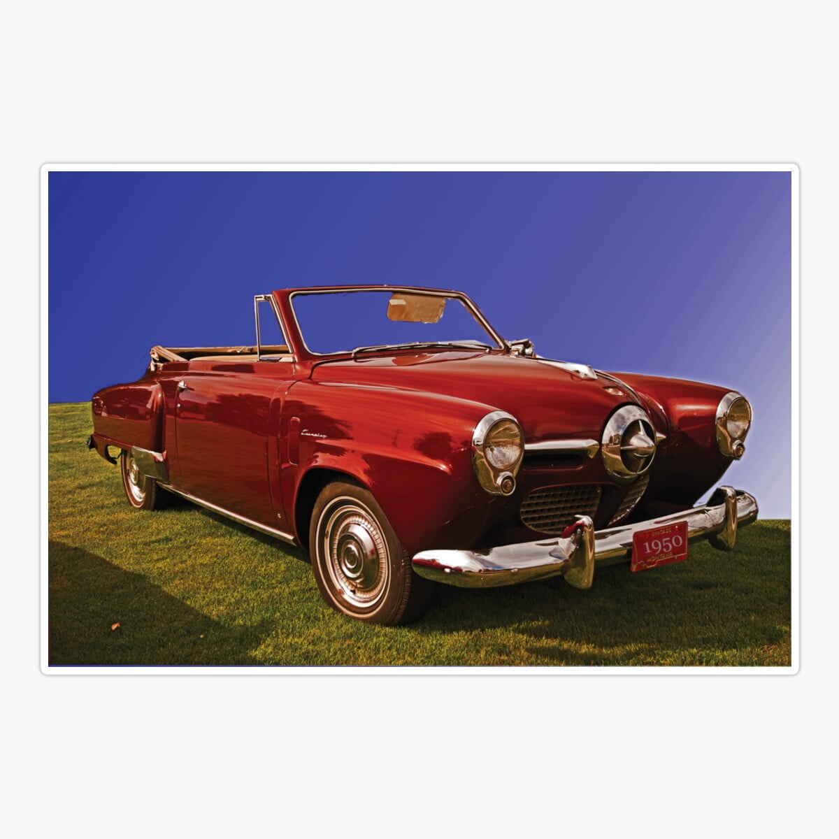 Maneki 1950 Studebaker Champion Convertible Er, Phone Decal Water ...