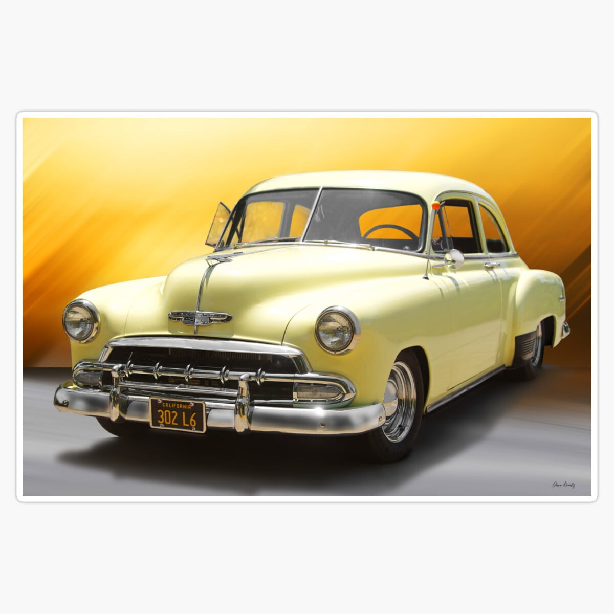 Maneki 1952 Chevrolet Deluxe Styleline Coupe Er, Phone Decal Water ...