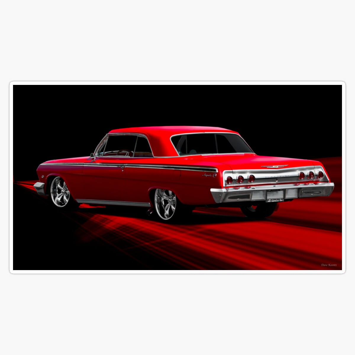 Maneki 1962 Chevrolet Impala Ss Hardtop Ii Er, Phone Decal Water Bottle ...