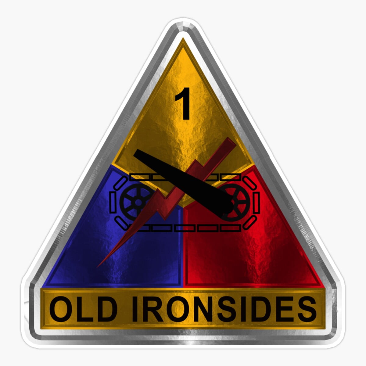 Maneki 1St Armored Division Metallic Design Er, Phone Decal Water ...