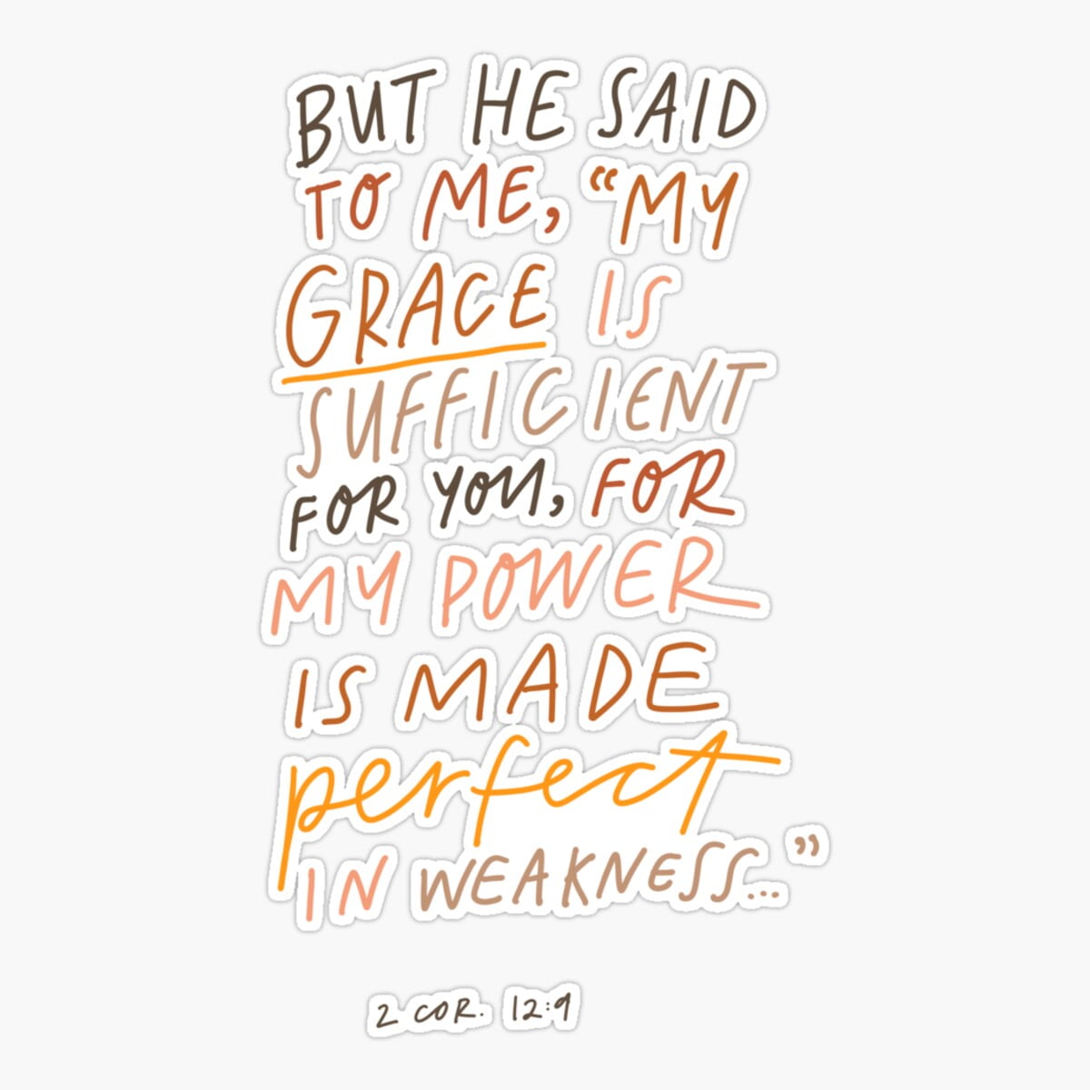 Maneki 2 Corinthians 12:9 | Bible Verses | Christian Inspirational ...