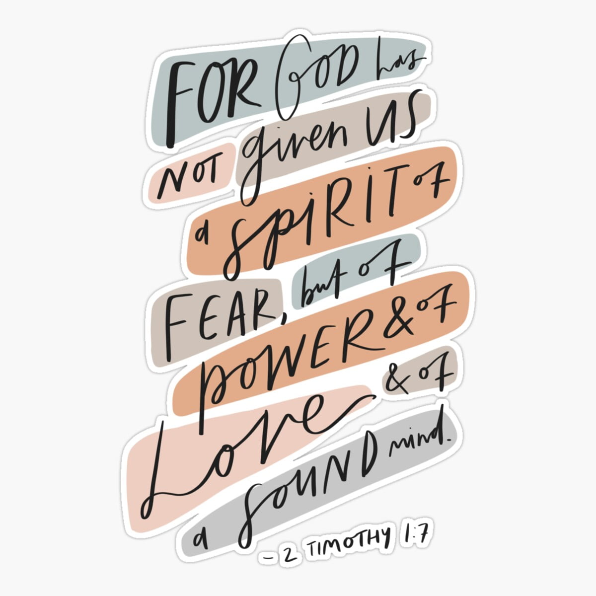 Maneki 2 Timothy 1:7 | Bible Verses | Christian Inspirational Faith ...