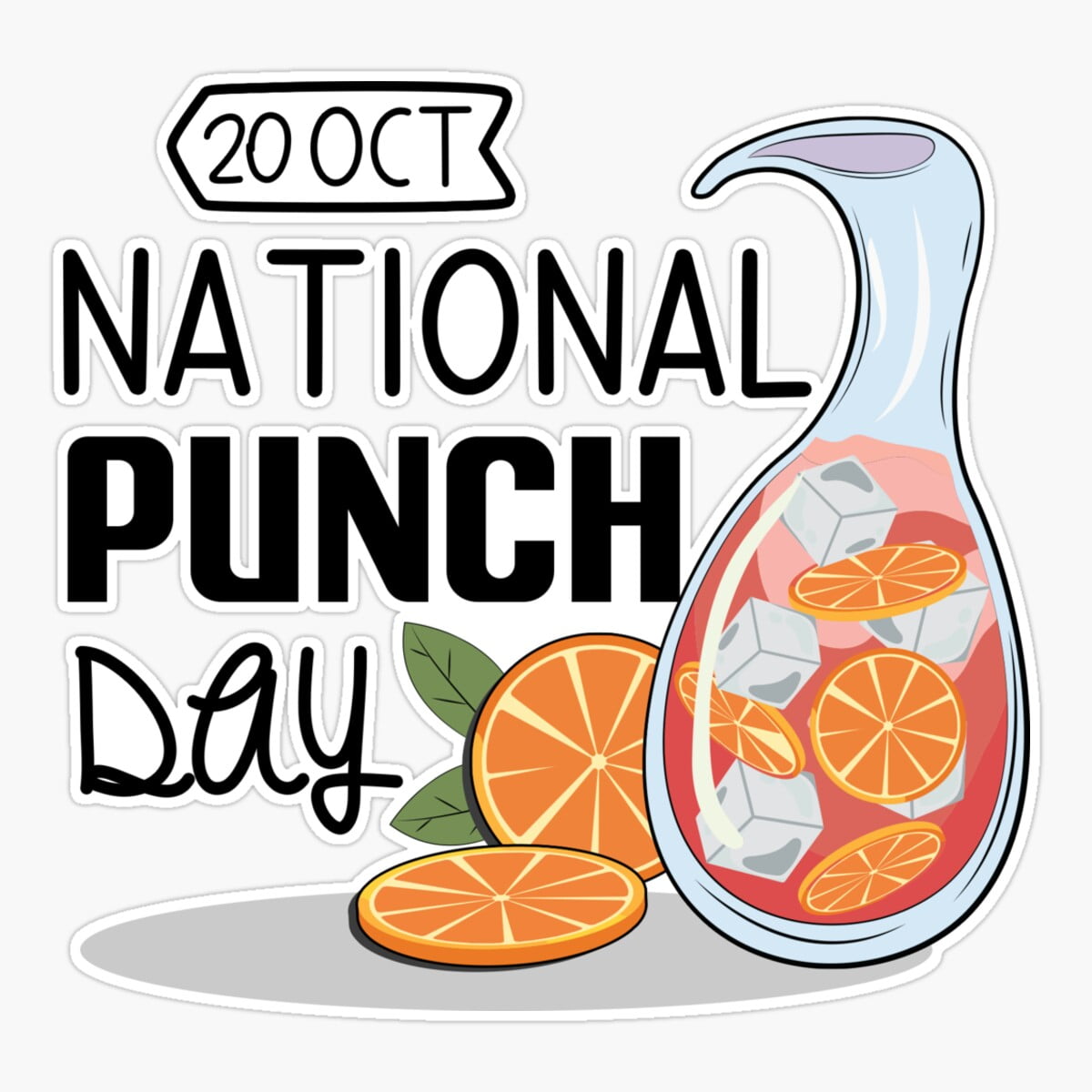 Maneki 20 October National Punch Day - Wacky Holidays Sticker, Phone ...