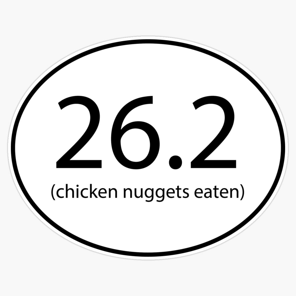 Maneki 26.2 Chicken Nuggets Eaten Er, Phone Decal Water Bottle Stickers ...